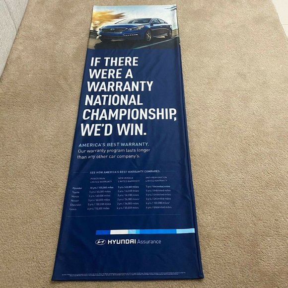 Hyundai | Other | Hyundai Assurance Blue 6x2 Dealership Banner | Poshmark